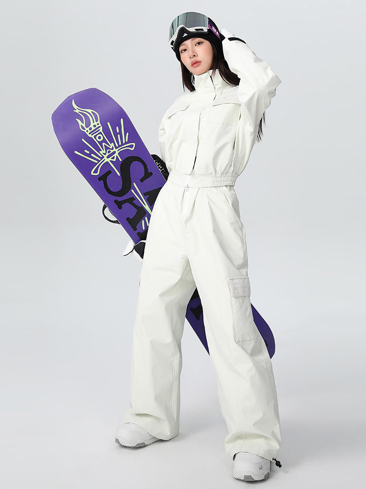 Women's Searipe High-Rise Alpine Flow Relaxed Snowsuits Overalls Pants ...